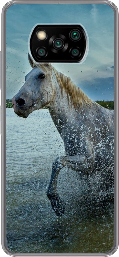 Telefoonhoesje Geschikt voor Xiaomi Poco X3 NFC hoesje - Paard - Water ...