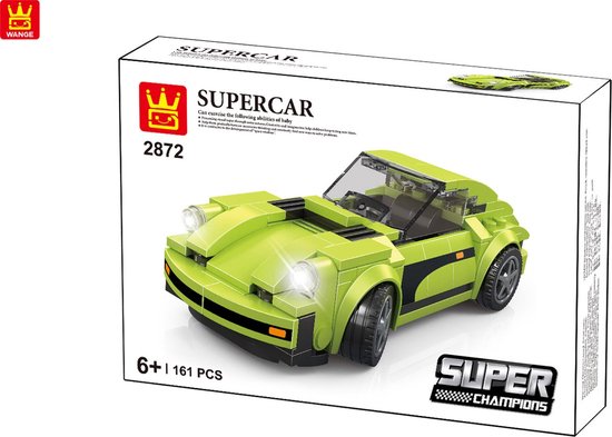 Luke - Race auto 911 - Groen - 161 bricks - Bouwstenen - speelgoed - f1 ...