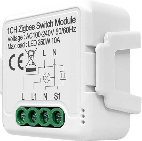 Module Zigbee Mini Switch - 1 canal - Fil neutre requis - Très petit ...