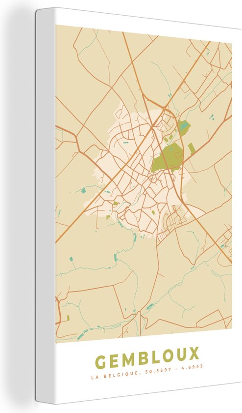 Tableau Peinture Carte - Carte - België - Plan de Ville - Gembloux ...