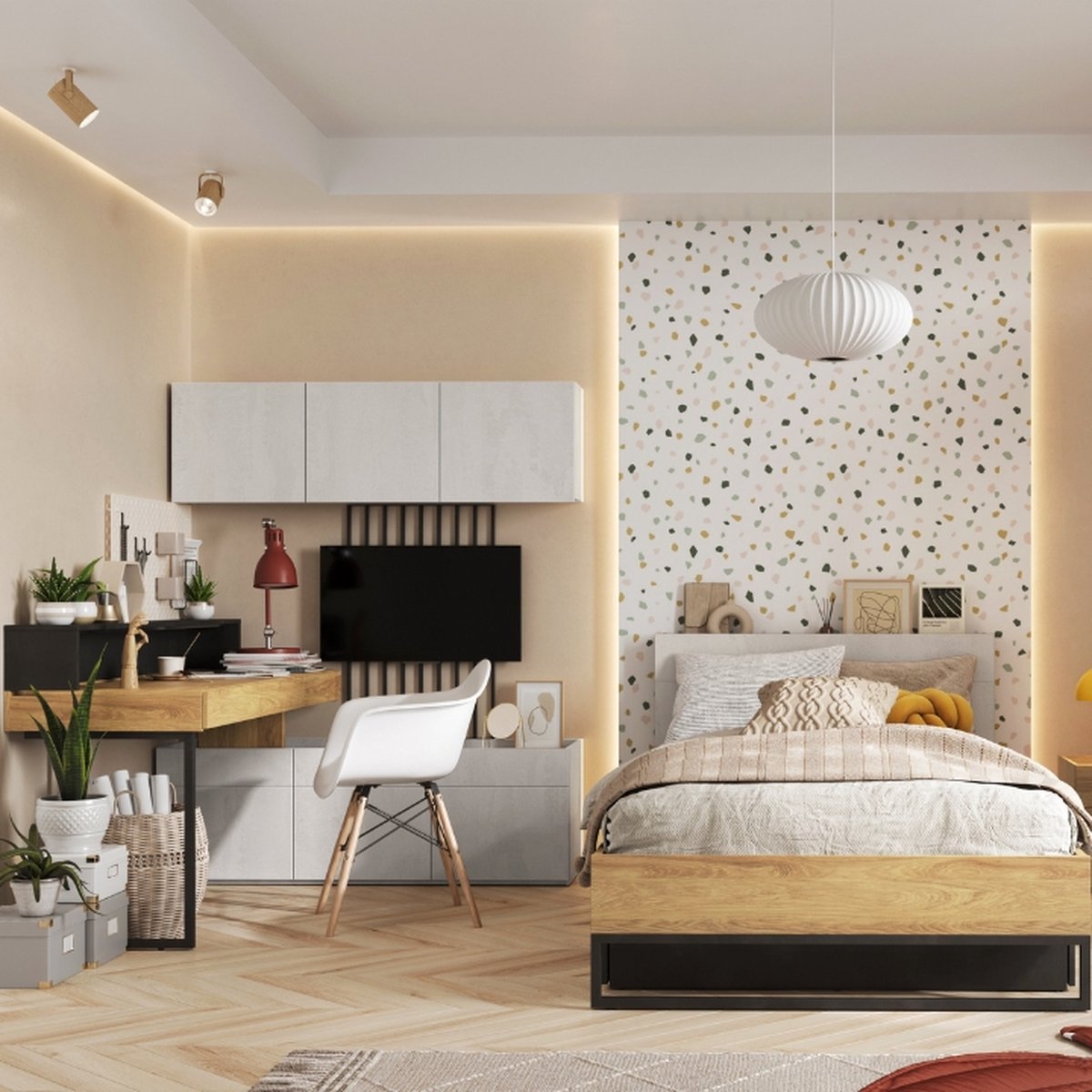 Teen Flex Opzet voor Bureau met Verlichting B110 - Staal | bol.com