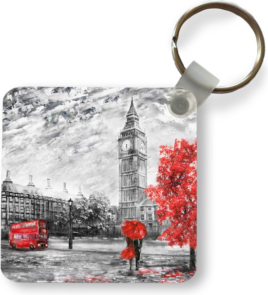Sleutelhanger - Uitdeelcadeautjes - Schilderij - Big Ben - Rood ...
