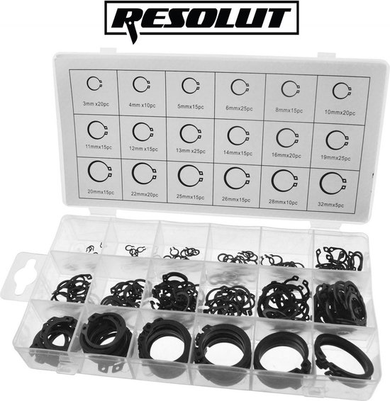 Borgveer - Circlip - Seegerring assortiment 300-delig in ...