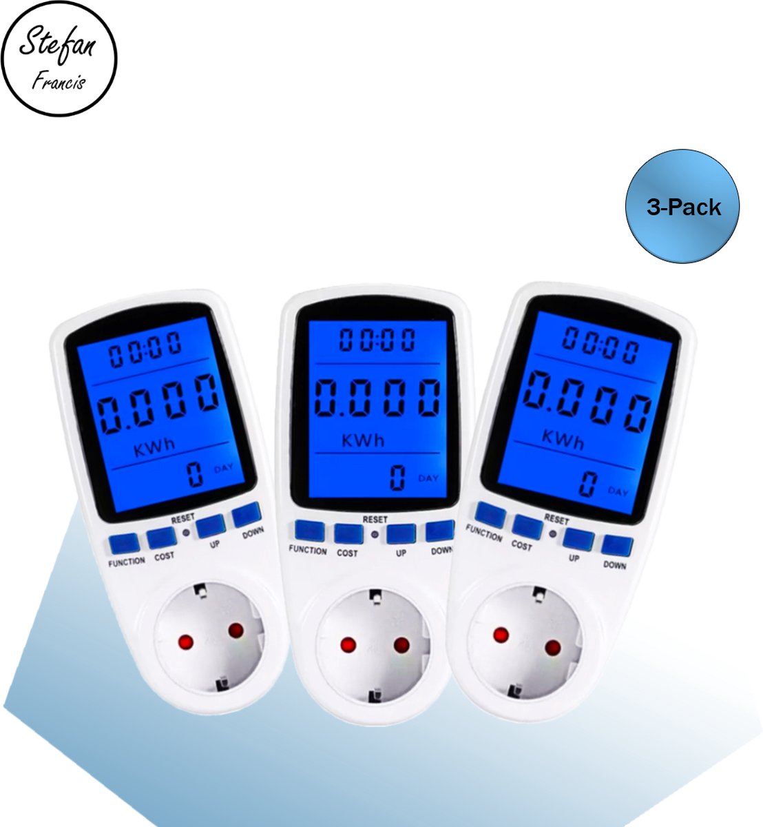 Stefan Francis® Energiemeter Trio Set - Energieverbruiksmeter ...