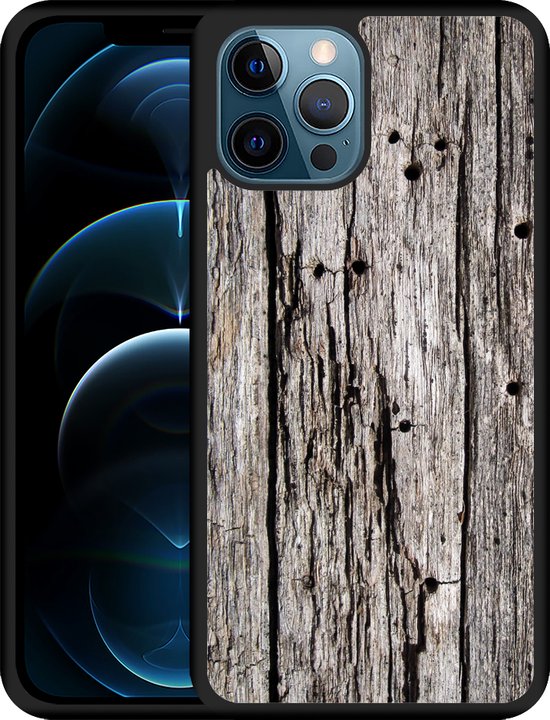 iPhone 12 Pro Max Hardcase hoesje Oud hout - Designed by Cazy | bol