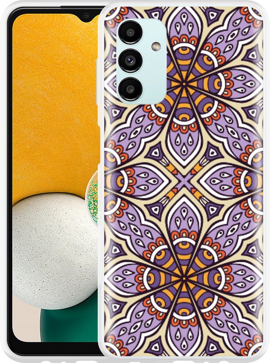 Samsung Galaxy A13 5G Hoesje Paarse Mandala - Designed by Cazy | bol