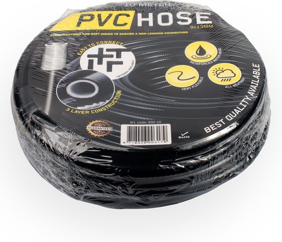 PVC Slang zwart soepel 9mm 2 laags 10 meter | bol