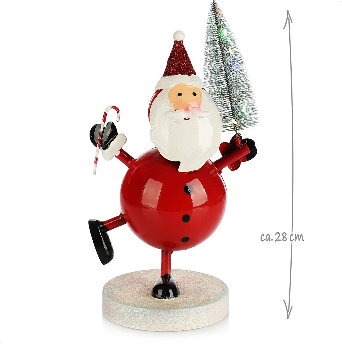 COM-FOUR® LED kerstdecoratie van metaal - metalen figuren met ...