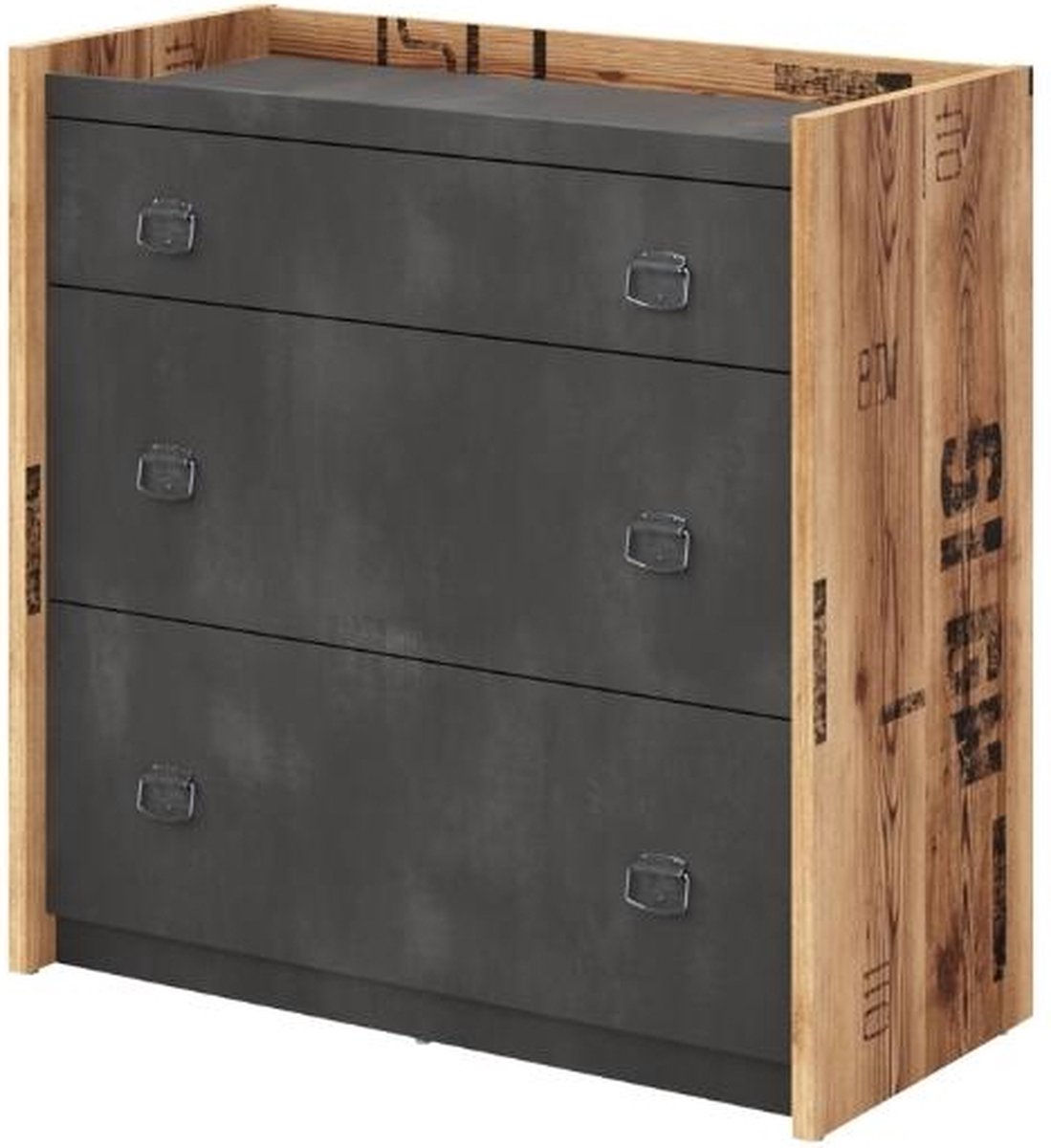 Fargo Ladenkast - Alpine Sparren/Antraciet Betonlook | bol.com