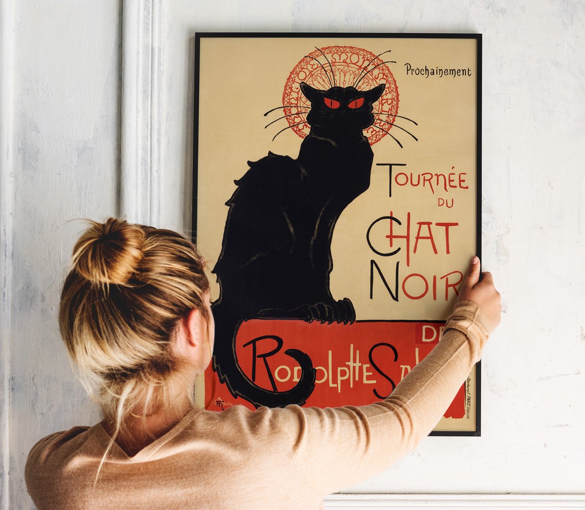Affiche Chat Noir - Décoration Murale Vintage - Affiche Animaux ...