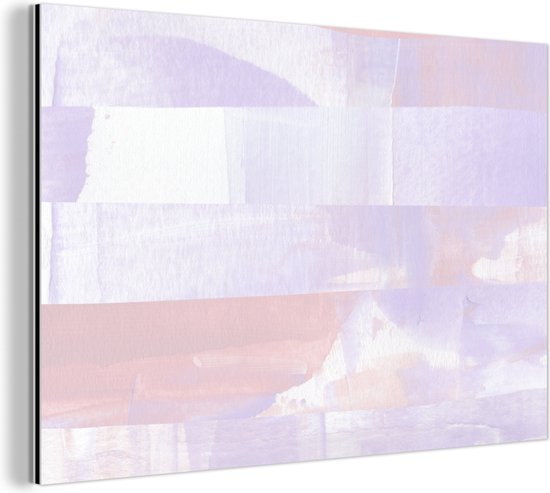 Wanddecoratie Metaal - Aluminium Schilderij Industrieel - Pastel - Verf ...