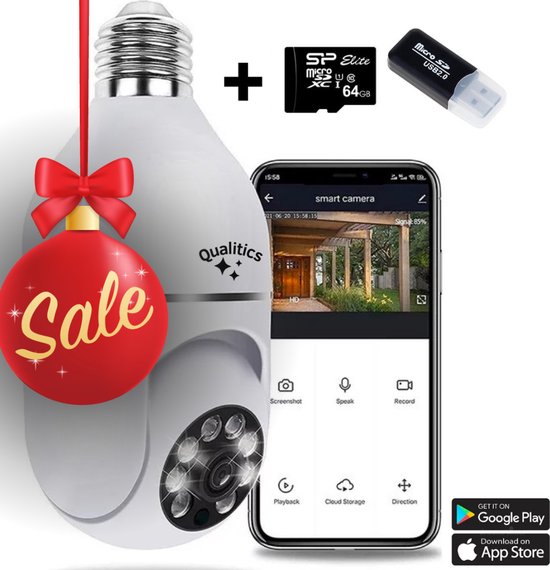 Safehome Beveiligingscamera Draadloos In e27 Lamp - Verborgen Spionage Camera - Mini... | bol.com