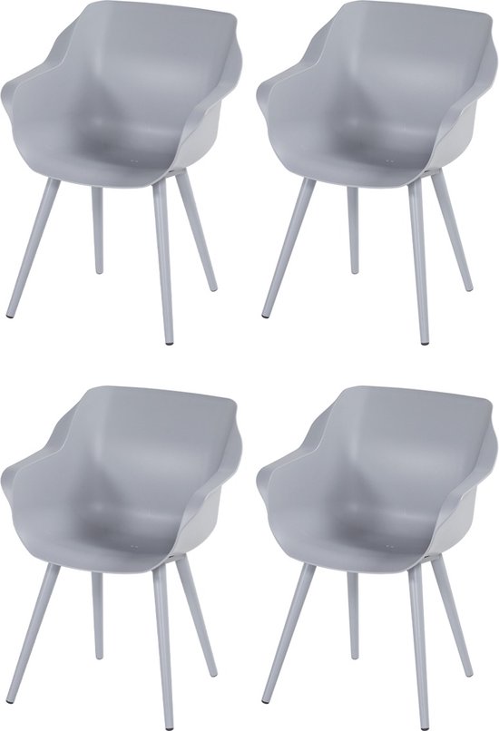 Set van 4 - Hartman Sophie Studio dining armstoel - Misty Grey (OP=OP ...