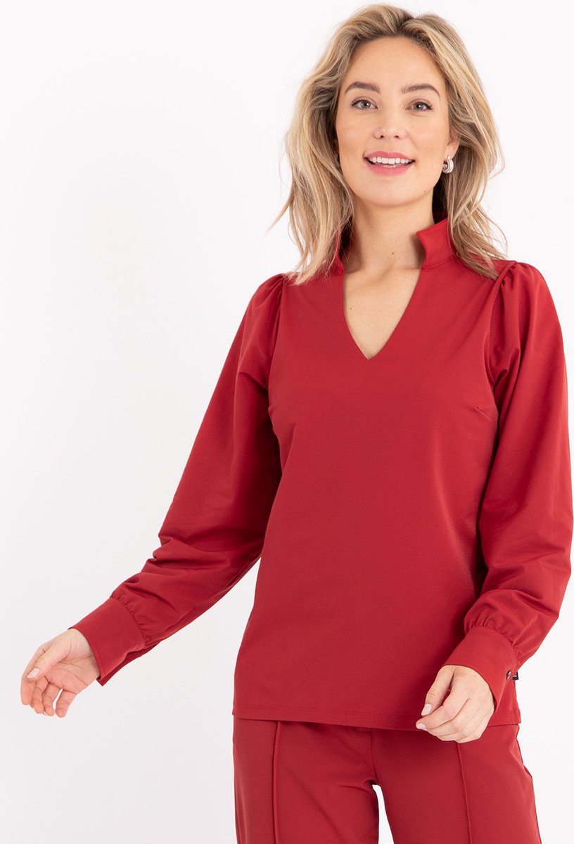 Rode Top van Je m'appelle - Dames - Travelstof - Maat 2XL - 1 maat ...