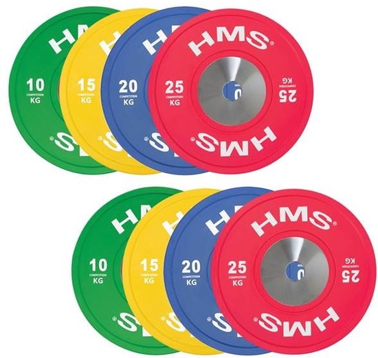 HMS TBR PROFI SET - Olympische Bumperschijven Set - 140 kg - Stalen ...