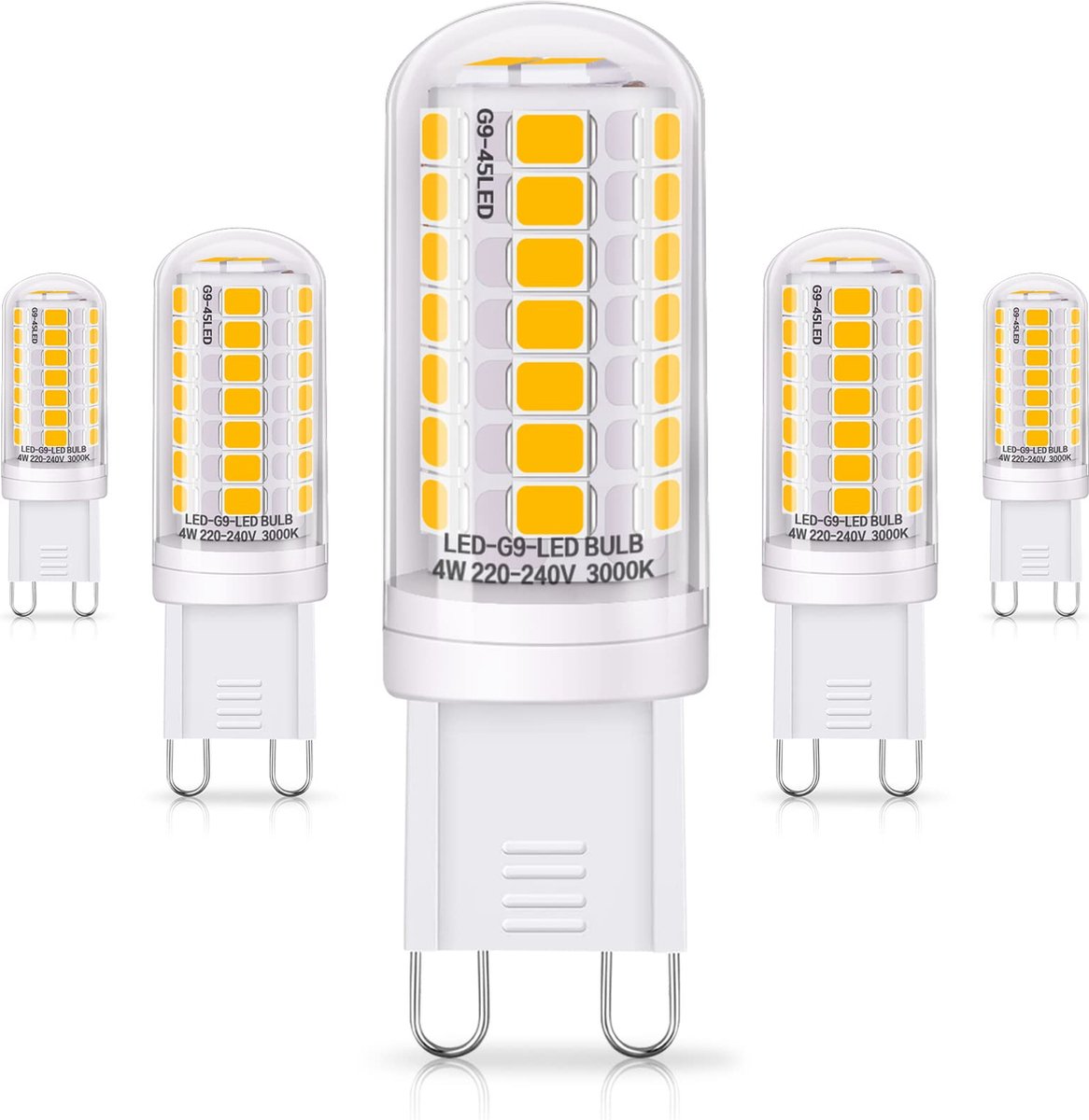 Led Lampen - G9 Fitting - 3W - Warm wit 3000K - AC220-240V - 450LM - 5 Stuks | bol.com