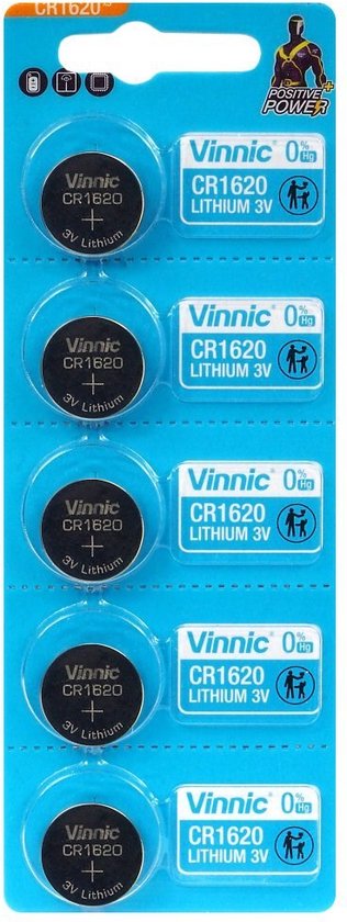 Vinnic CR1620 lithium batterij blister 5 stuks. | bol.com