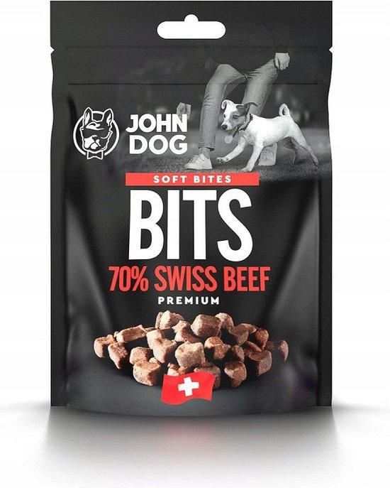JOHN DOG Soft Bites Bits Beef 70% - Hondensnack - 100g | bol