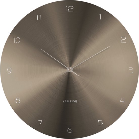 Wall clock Dome Disc gun metal | bol