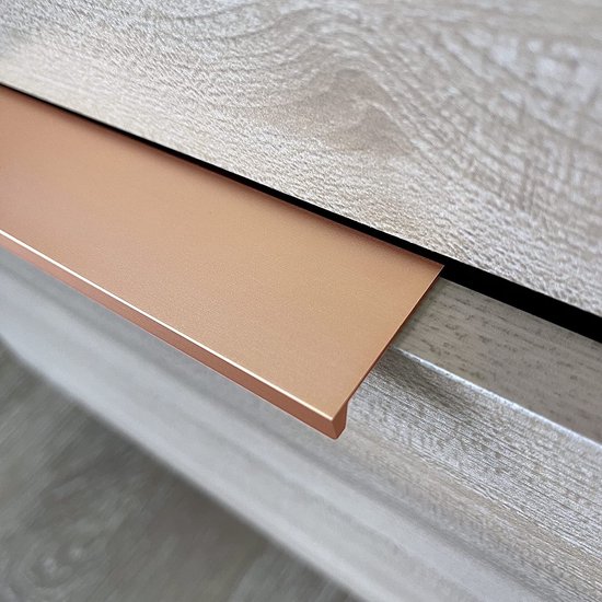 Handgreep plat Rose Goud inclusief schroeven | 10cm | Gouden ...