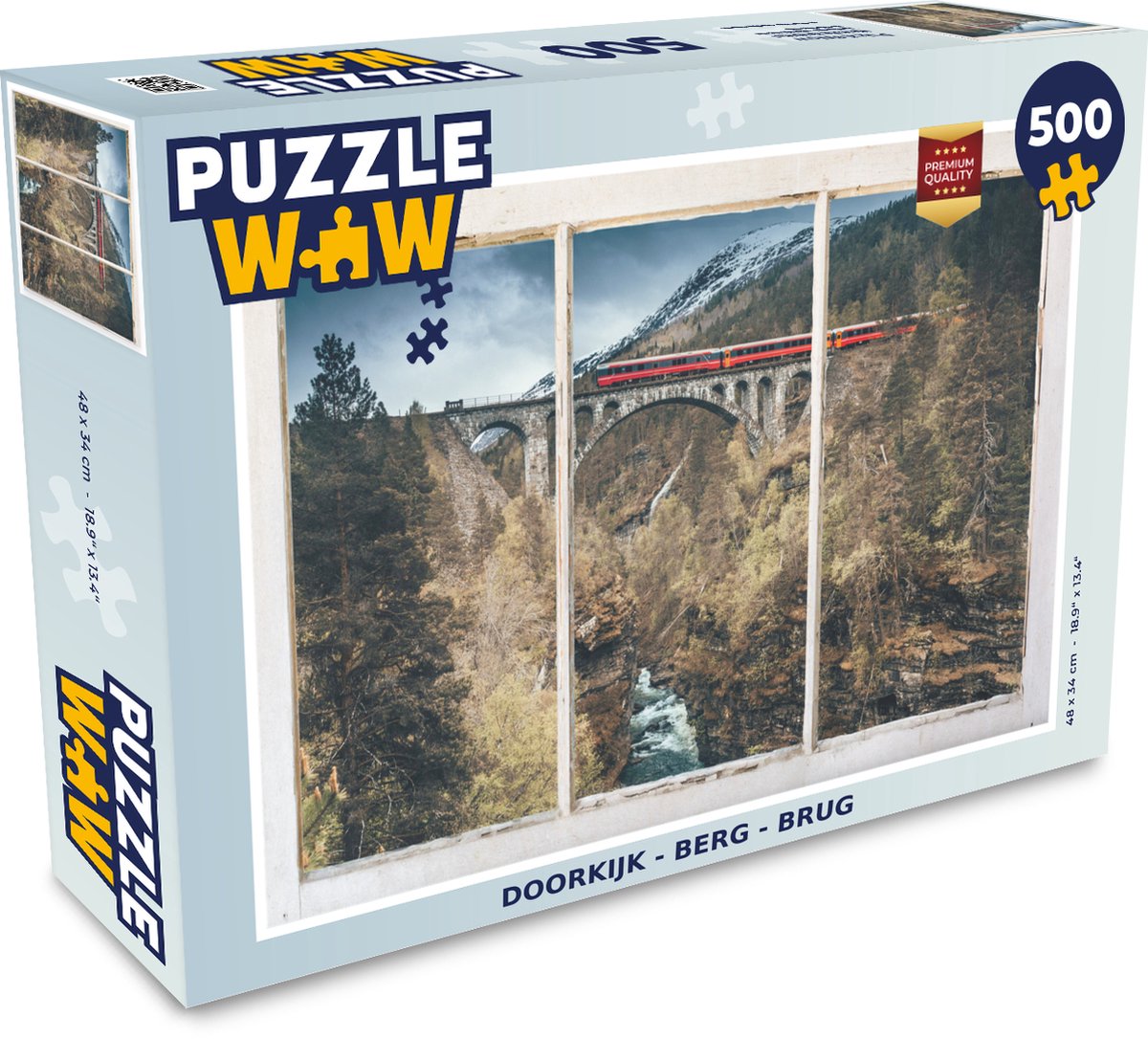 Puzzel Doorkijk - Berg - Brug - Legpuzzel - Puzzel 500 stukjes | bol.com