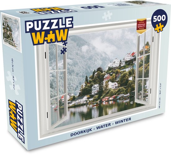 Puzzel Doorkijk - Water - Winter - Legpuzzel - Puzzel 500 stukjes | bol