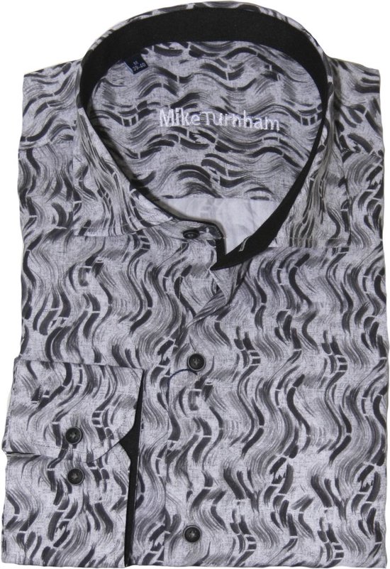 Mike Turnham Lange mouw Overhemd - 5025-7458 Zwart (Maat: L) | bol.com