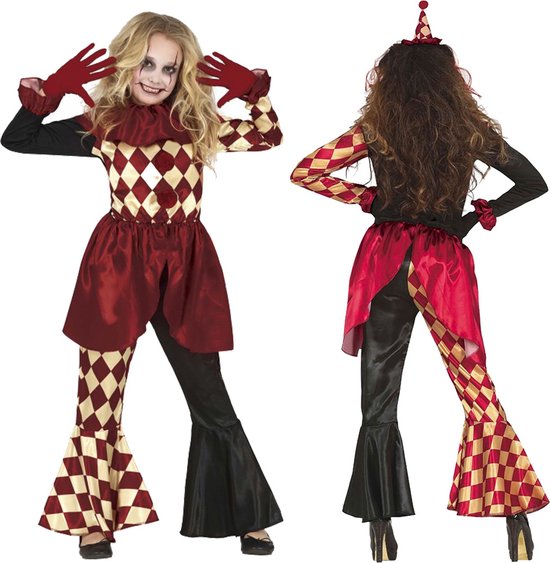 Fiestas Guirca - Horror Clown meisjes (7-9 jaar) - Halloween Kostuum ...