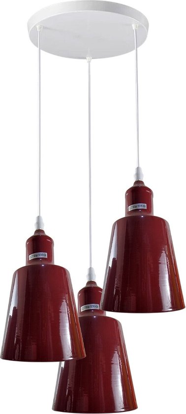 Retro vintage 3-lichts hanglamp met E27-voet, moderne ...