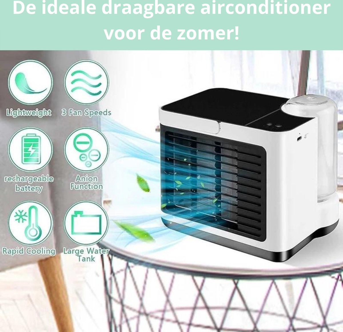 Mini Airco - Draagbare Mobiele Airco - Airconditioner - Aircooler ...
