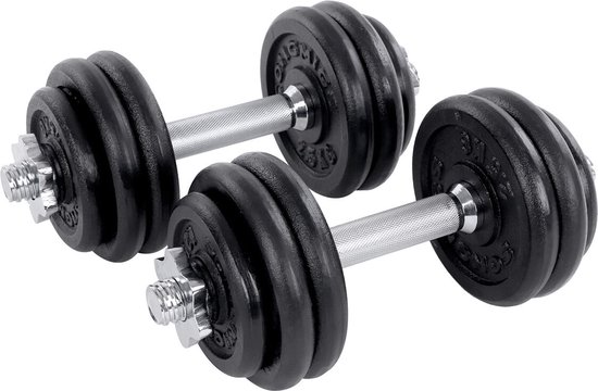 Hoppa! halterset, Gietijzeren dumbbells, Verstelbare halterset, 20 kg ...