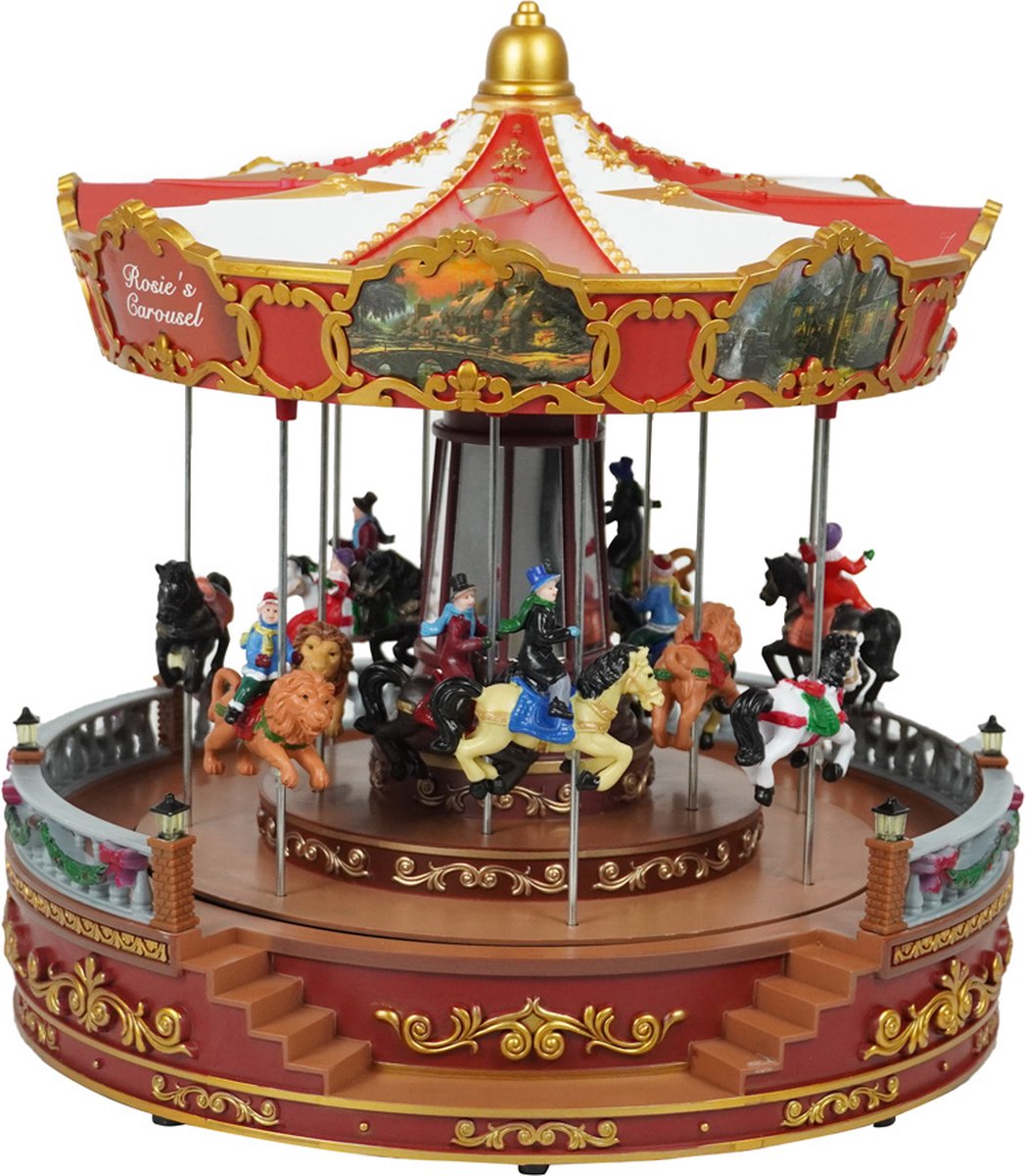 Kristmar Rosie’s carousel – Draaiende carrousel met LED-verlichting en ... Kristmar Rosie’s carousel – Draaiende carrousel met LED-verlichting en ...