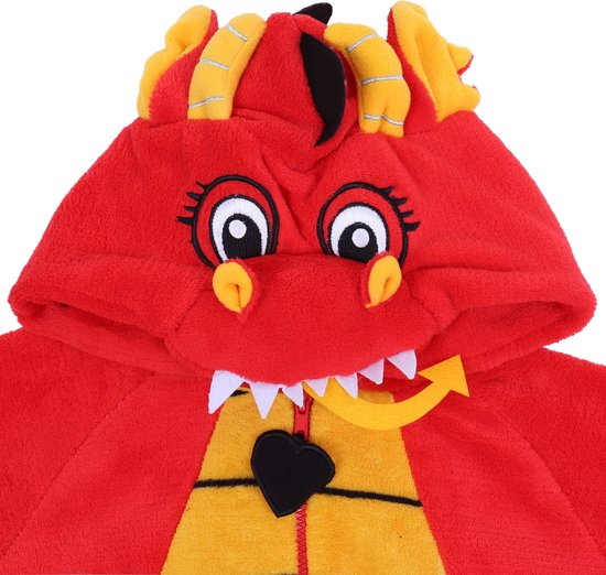 Rode Draak Pyjama uit één stuk / Onesie / M | bol
