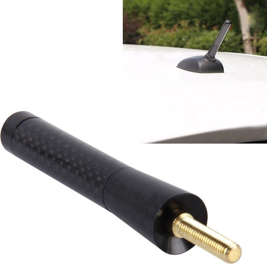 Auto Antenne - Universele Korte Antenne - Carbon Fiber - Zwart | bol