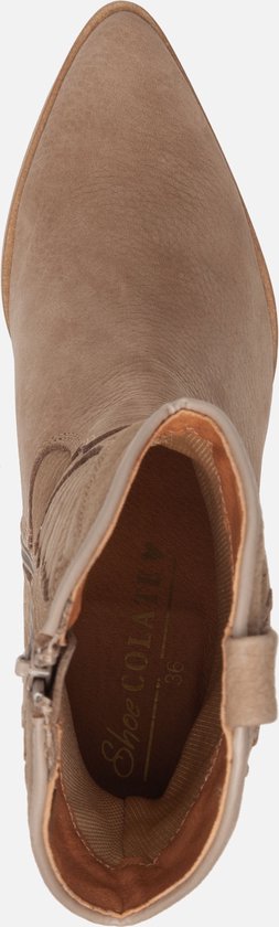 Shoecolate Western cowboylaarzen taupe Nubuck - Dames - Maat 38 | bol