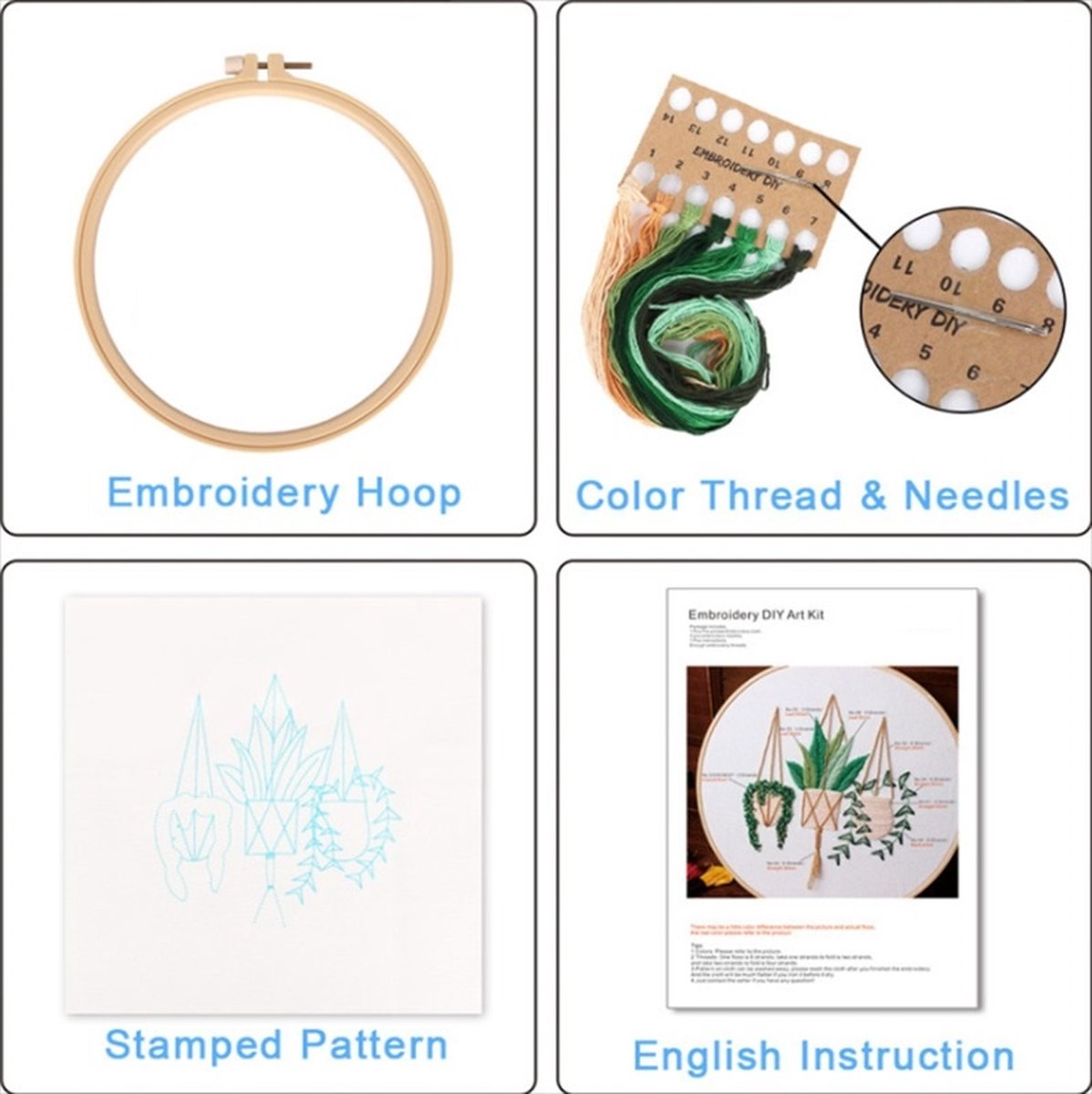 WiseGoods Luxe Embroidery Set Daisy - Sets de broderie DIY - Hobby ...