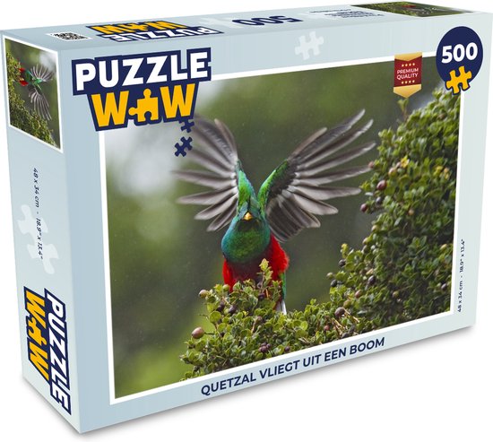 Puzzel Quetzal vliegt uit een boom - Legpuzzel - Puzzel 500 stukjes | bol