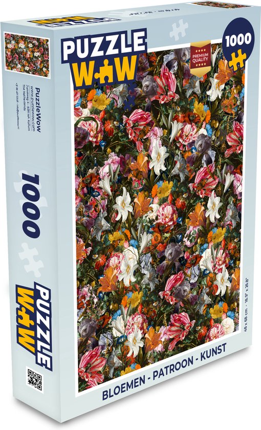 Puzzel Bloemen - Vlinder - Design - Kunst - Abstract - Schilderij ...