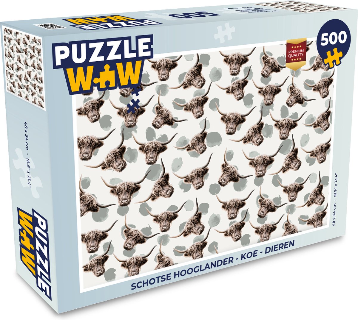 Puzzel Schotse hooglander - Koe - Dieren - Legpuzzel - Puzzel 500 ...