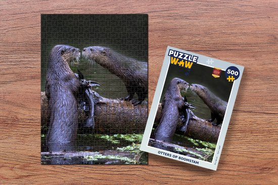 Puzzel Otters op boomstam - Legpuzzel - Puzzel 500 stukjes | bol