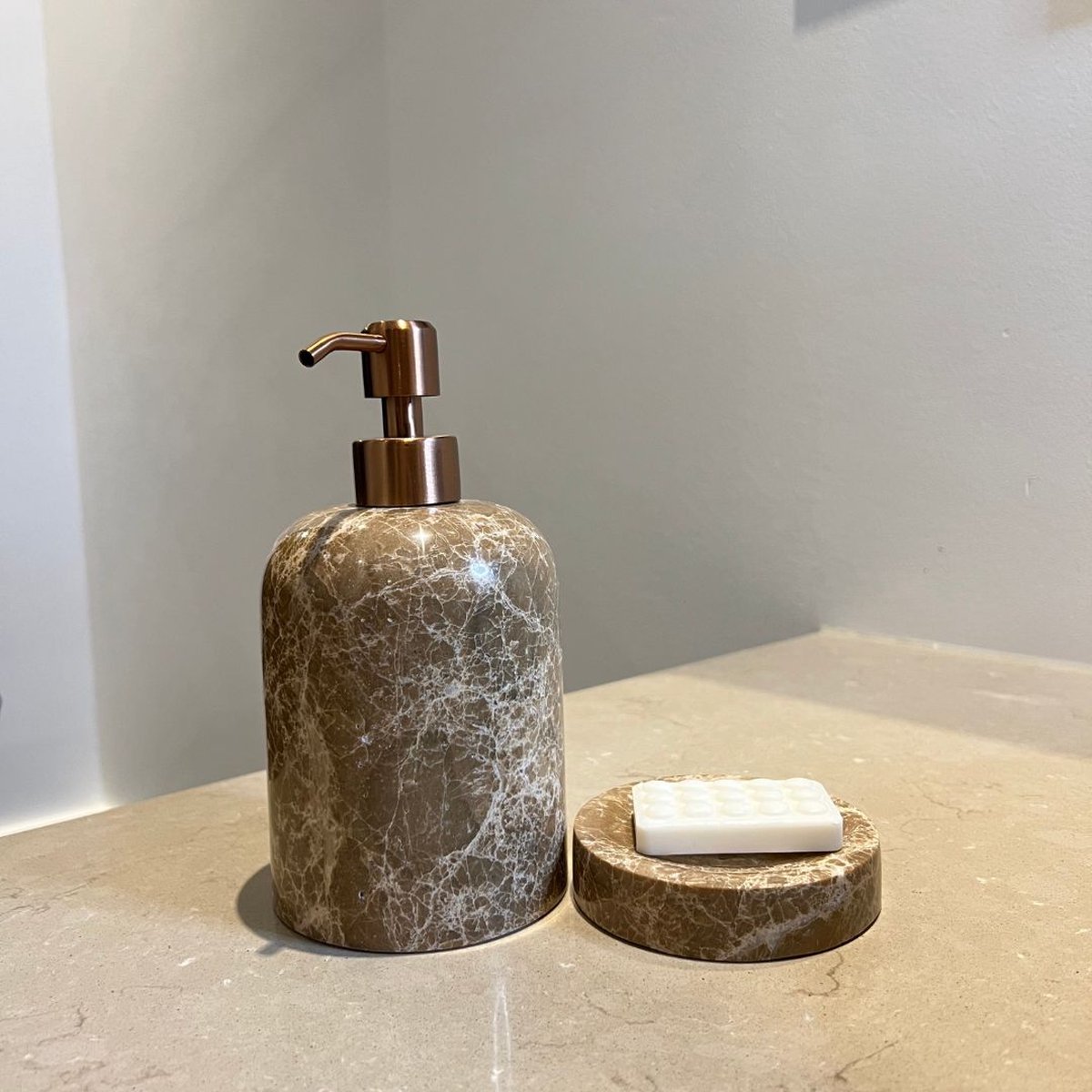 SET interior - Zeepdispenser - Zeeppompje - Marmer - Badkameraccessoire ...