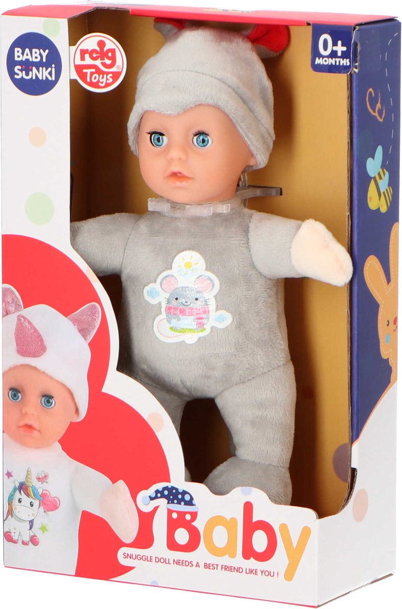 Knuffel pop - Muis - Baby Peuter pop - | bol