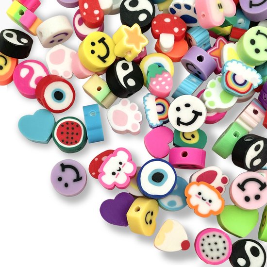 Polymeer Kralen Set - 100 stuks - Mix | bol.com