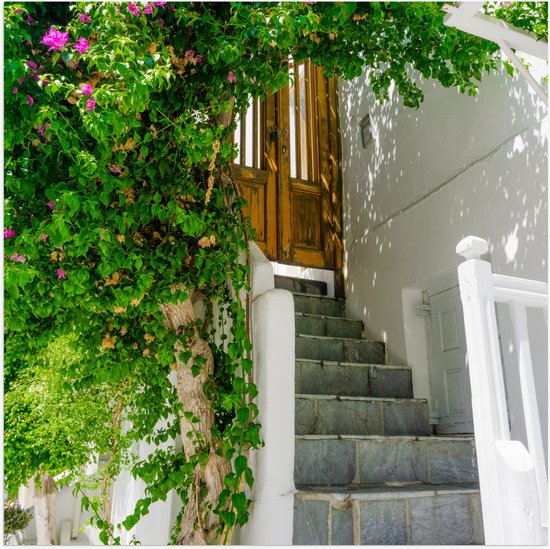 WallClassics - Poster Glossy - Arc de Fleurs - 100x100 cm Photo sur ...