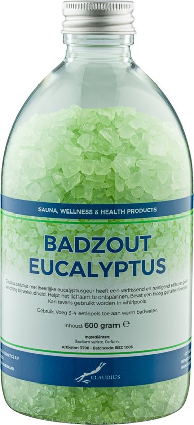 Claudius Badzout Eucalyptus - 600 gram - Fles met aluminium dop - set ...