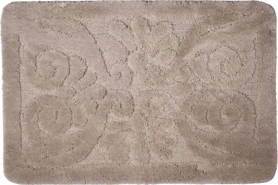 Blokker Badmat Relief Taupe - 60x90cm | bol