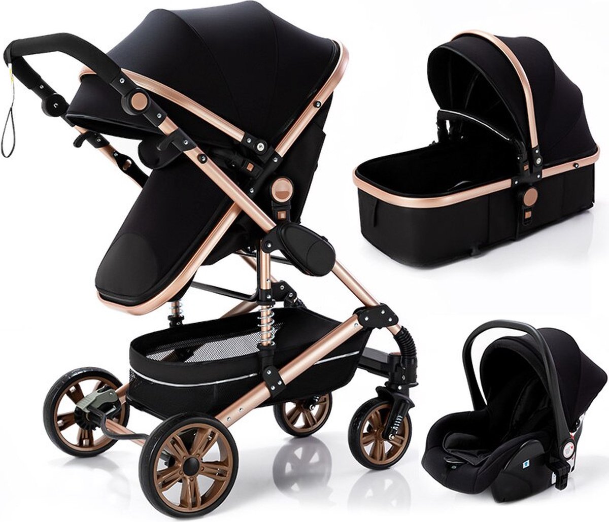Luxe Kinderwagen 3 in 1 - Wandelwagen - Kinderwagen 3-in-1 incl ...
