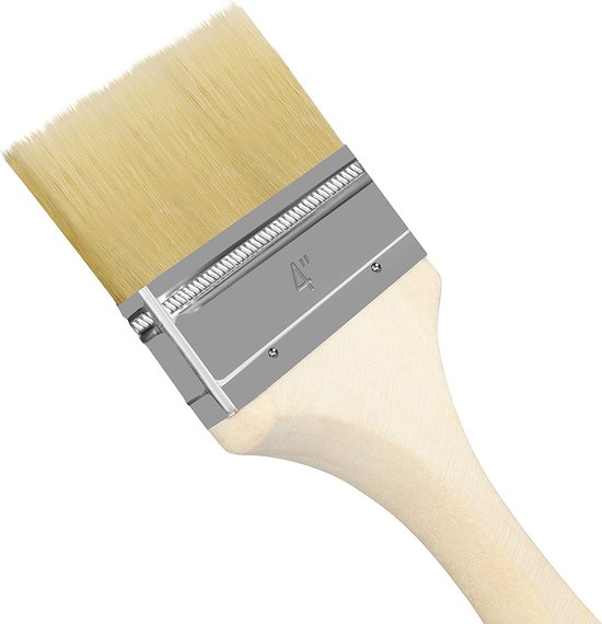 Kurtzy 12 Pak Verfkwasten – Kwastkop 101,6mm & Totale Kwast Maat 21,5cm ...