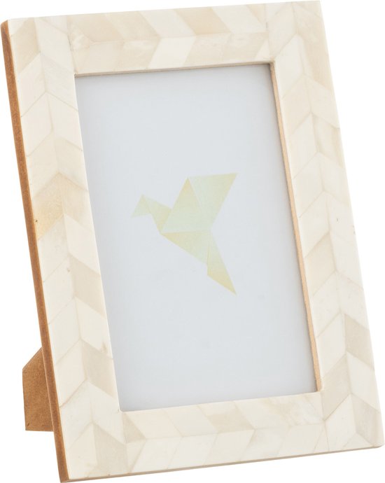 J-Line Fotolijst - Foto Kader 10X15 Hout/Been Creme S 15X20cm | bol