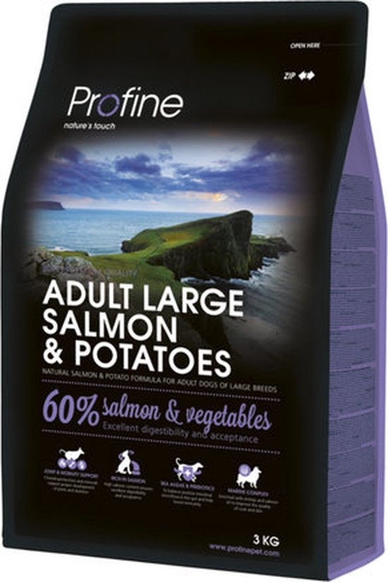 Profine Adult Large Breed Hondenvoer - Zalm - 15 kg | bol.com